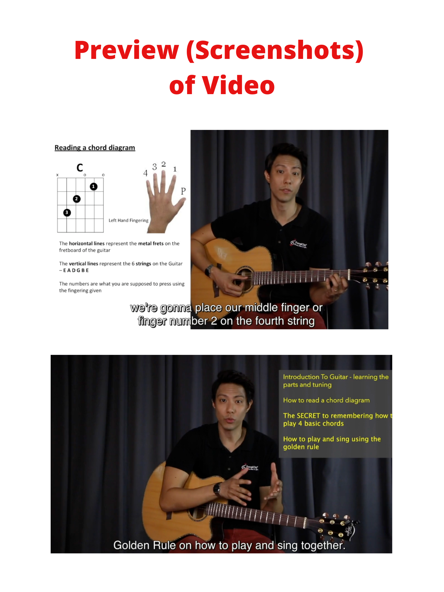 Guitar Chords Tutorial Video